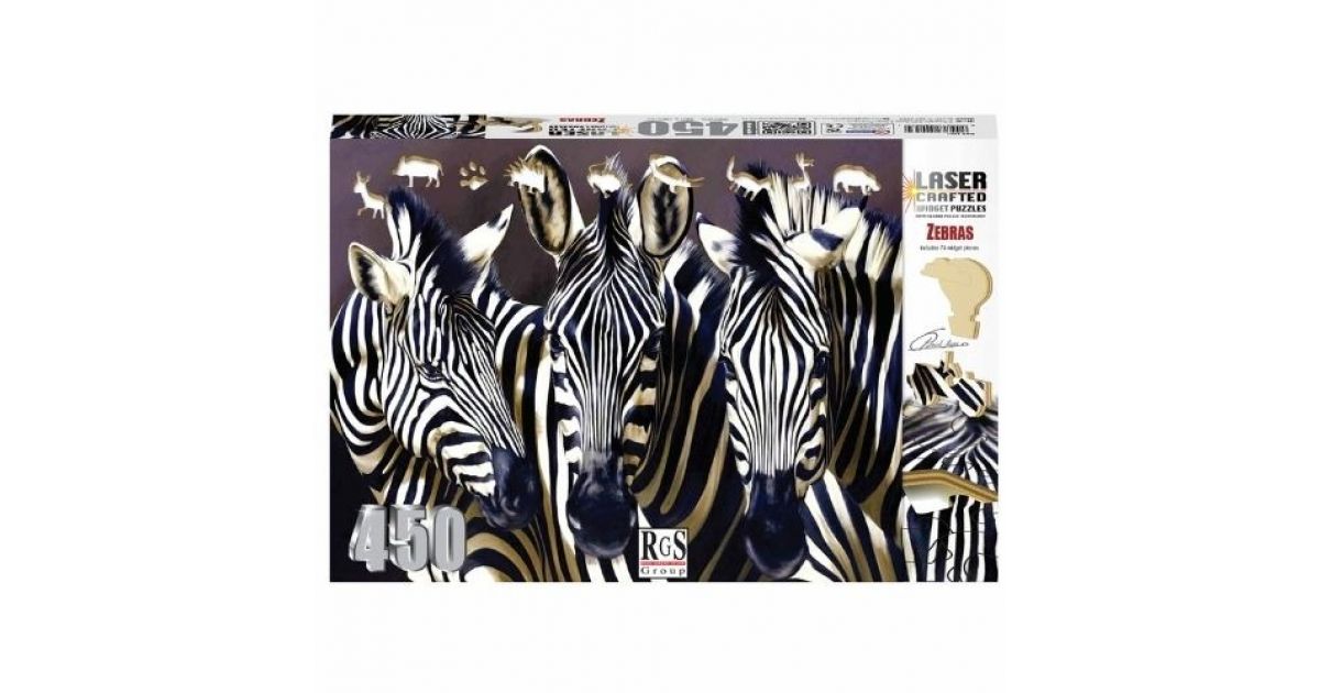 Zebra Laser Crafted Widget Puzzle (450pce) | DotDune